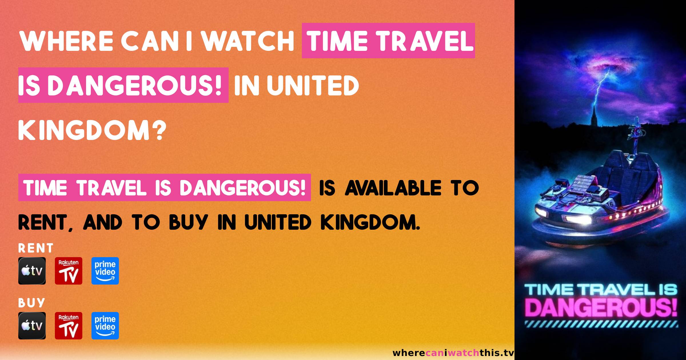 Where can I watch Time Travel Is Dangerous! in United Kingdom?