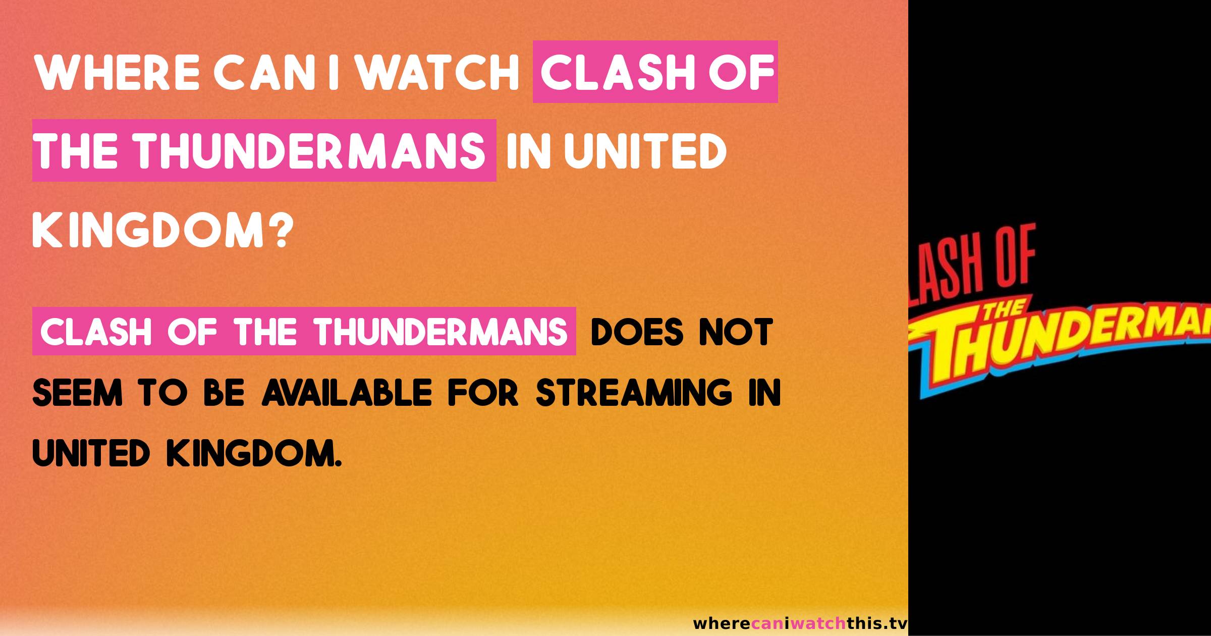Where can I watch Clash of the Thundermans in United Kingdom?